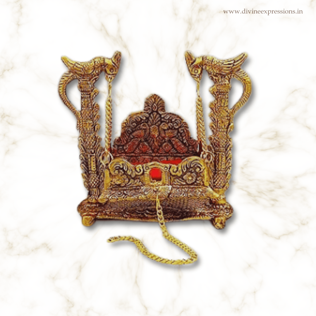 Bronze Jhula Singhasan for Kanhaji - Divine Expressions